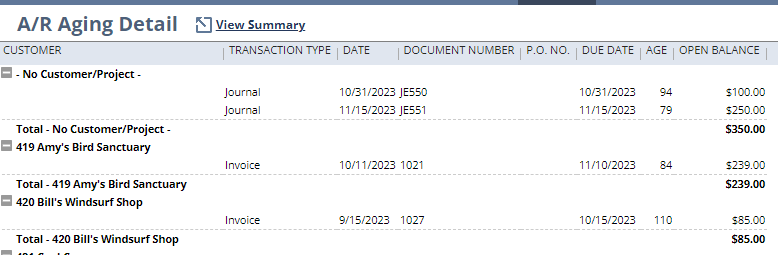 How To Fix The No Customer/Vendor Line On NetSuite Aging Reports